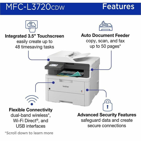 Brother MFC-L3720CDW Wireless Digital Color All-in-One Printer – Tech ...
